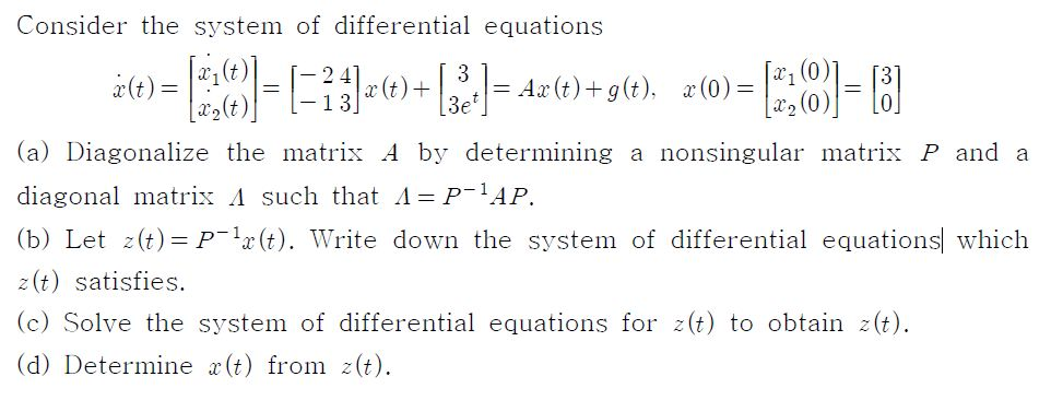 Solved Consider the system of differential equations | Chegg.com