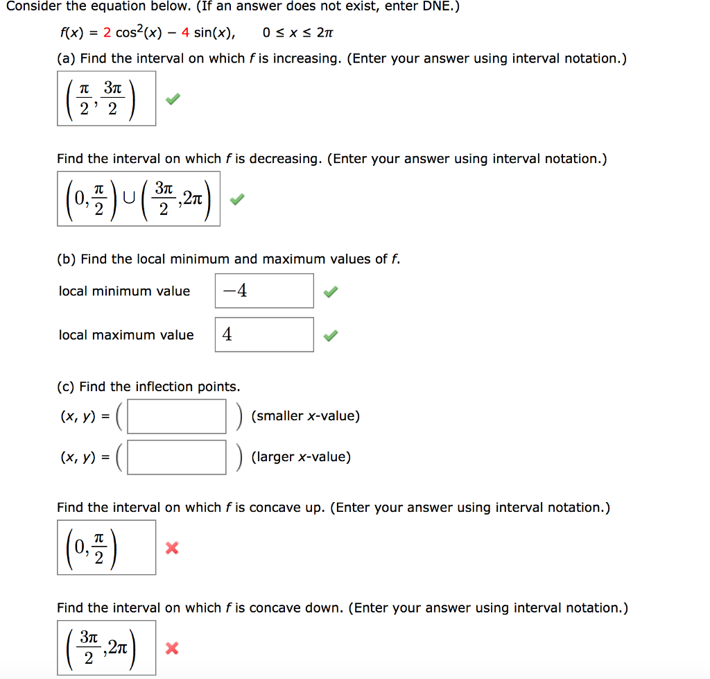 Solved Consider the equation below. (If an answer does not | Chegg.com