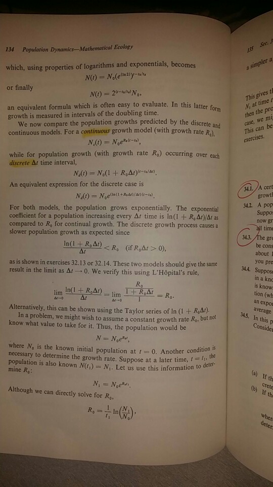 Solved Mathematical Modeling/ Population/Exponential Growth | Chegg.com