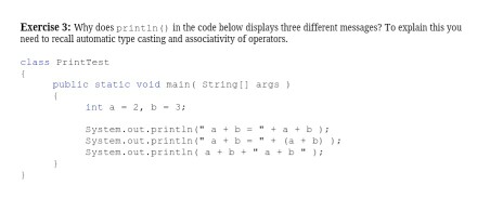 Solved Why does println() in the code below displays three | Chegg.com