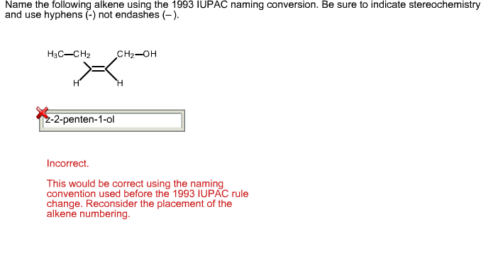 Solved Name the following alkene using the 1993 IUPAC naming | Chegg.com
