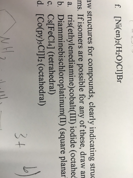 Solved draw the structures for compounds, clearly indicating | Chegg.com