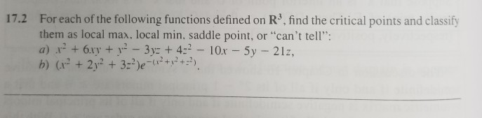 Solved For each of the following functions defined on R3, | Chegg.com