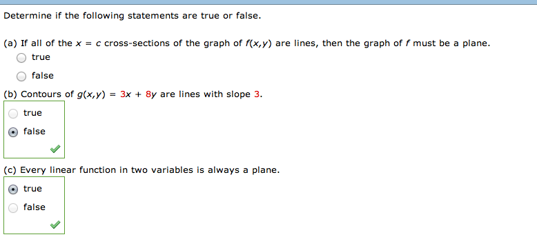 Solved Determine if the following statements are true or | Chegg.com