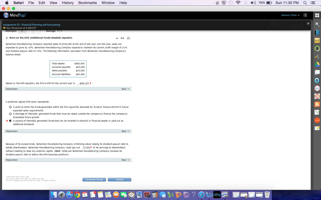 Solved More on the AFN (Additional Funds Needed) equation | Chegg.com