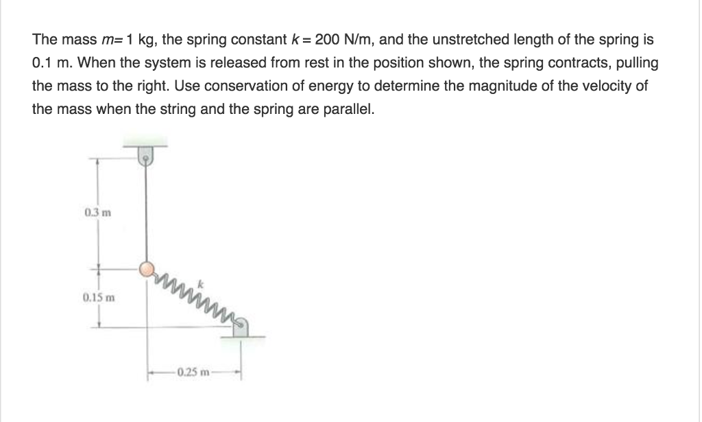 Solved The mass m- 1 kg, the spring constant k 200 N/m, and | Chegg.com