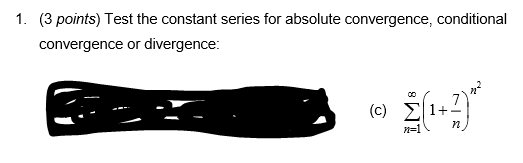 Solved (3 points) Test the constant series for absolute | Chegg.com