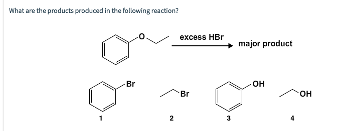 Solved What are the products produced in the following | Chegg.com