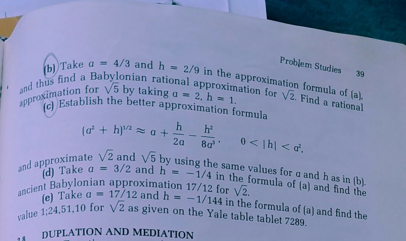 Solved The answer is givell THE SUSA TABLETS (a) In 1936 a | Chegg.com