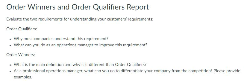 Solved Evaluate the two requirements for understanding your | Chegg.com
