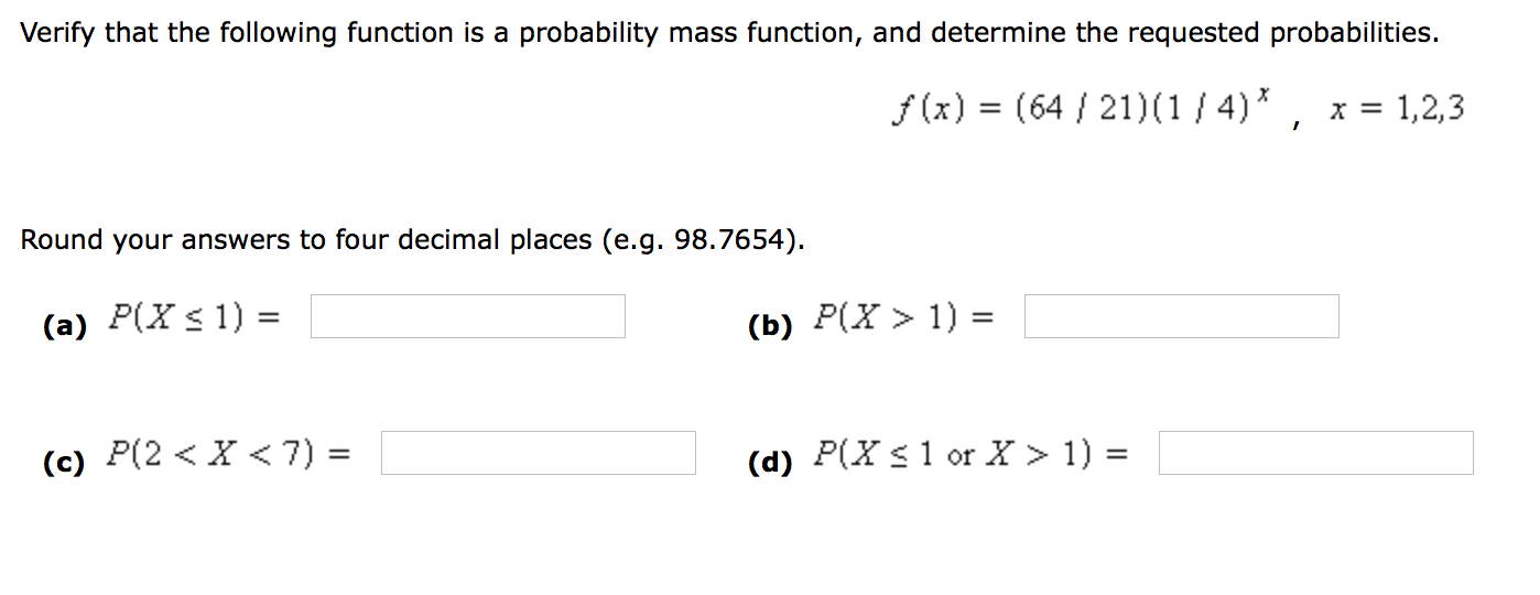 Solved Verify that the following function is a probability | Chegg.com
