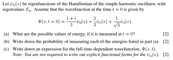 Solved Let psi_n(x) be eigenfunctions of the Hamiltonian of | Chegg.com