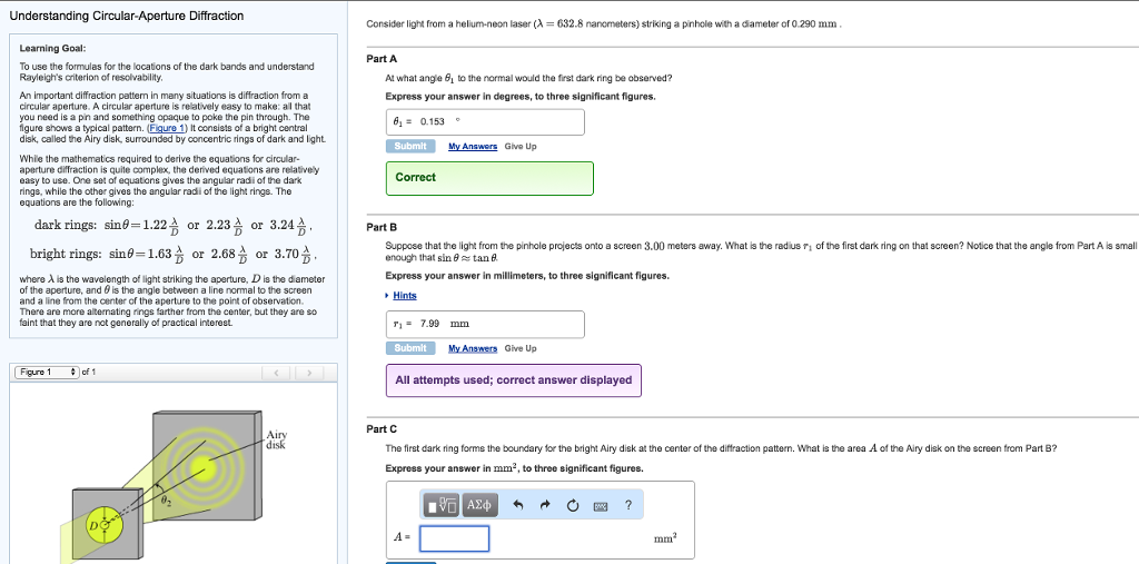 Solved Understanding Circular-Aperture Diffraction Consider | Chegg.com
