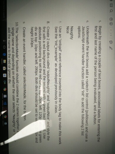 Solved Create a single HTML page using the editor of your | Chegg.com