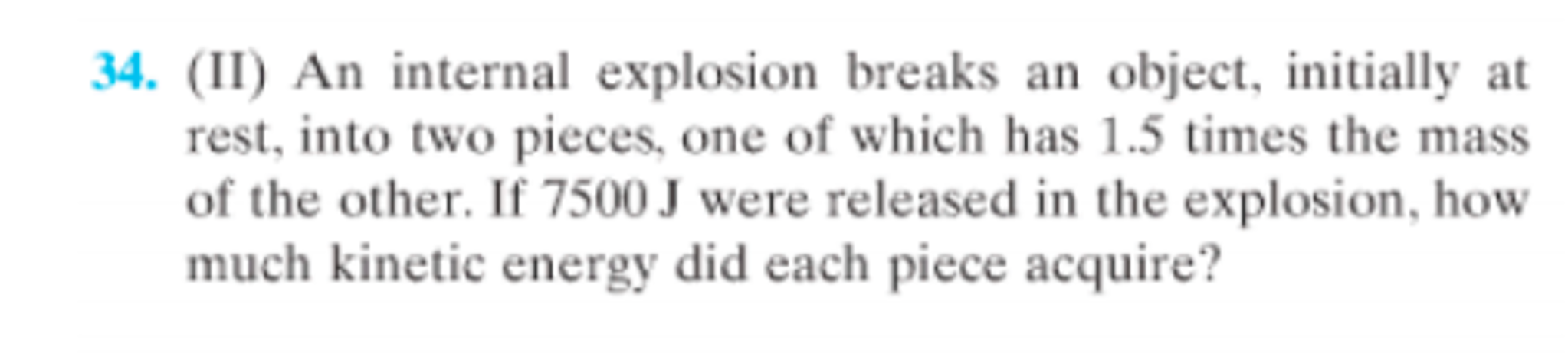 Solved An internal explosion breaks an object, initially at | Chegg.com