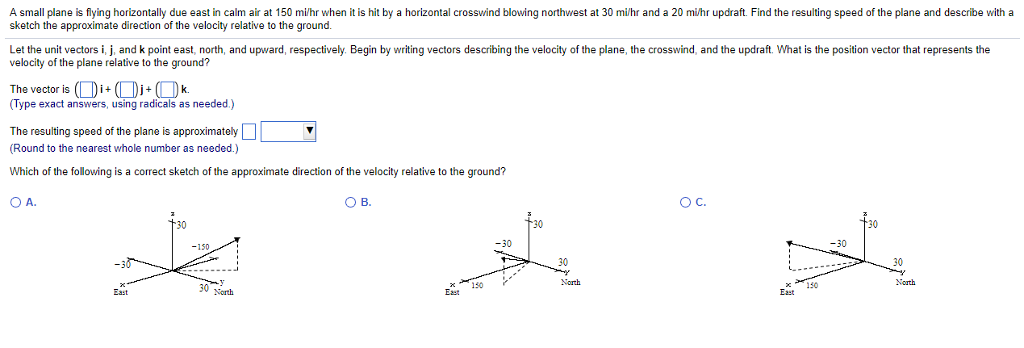 Solved A small plane is flying horizontally due east in calm | Chegg.com