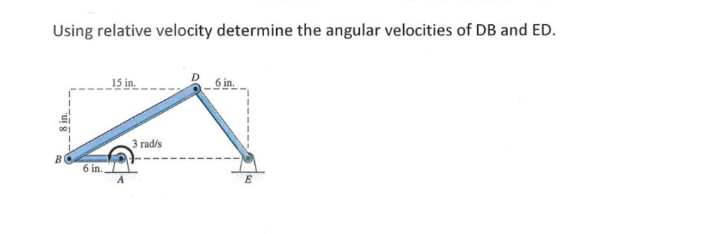 Solved Using relative velocity determine the angular | Chegg.com