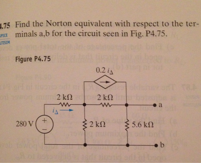 Solved Find the Norton equivalent with respect to the | Chegg.com