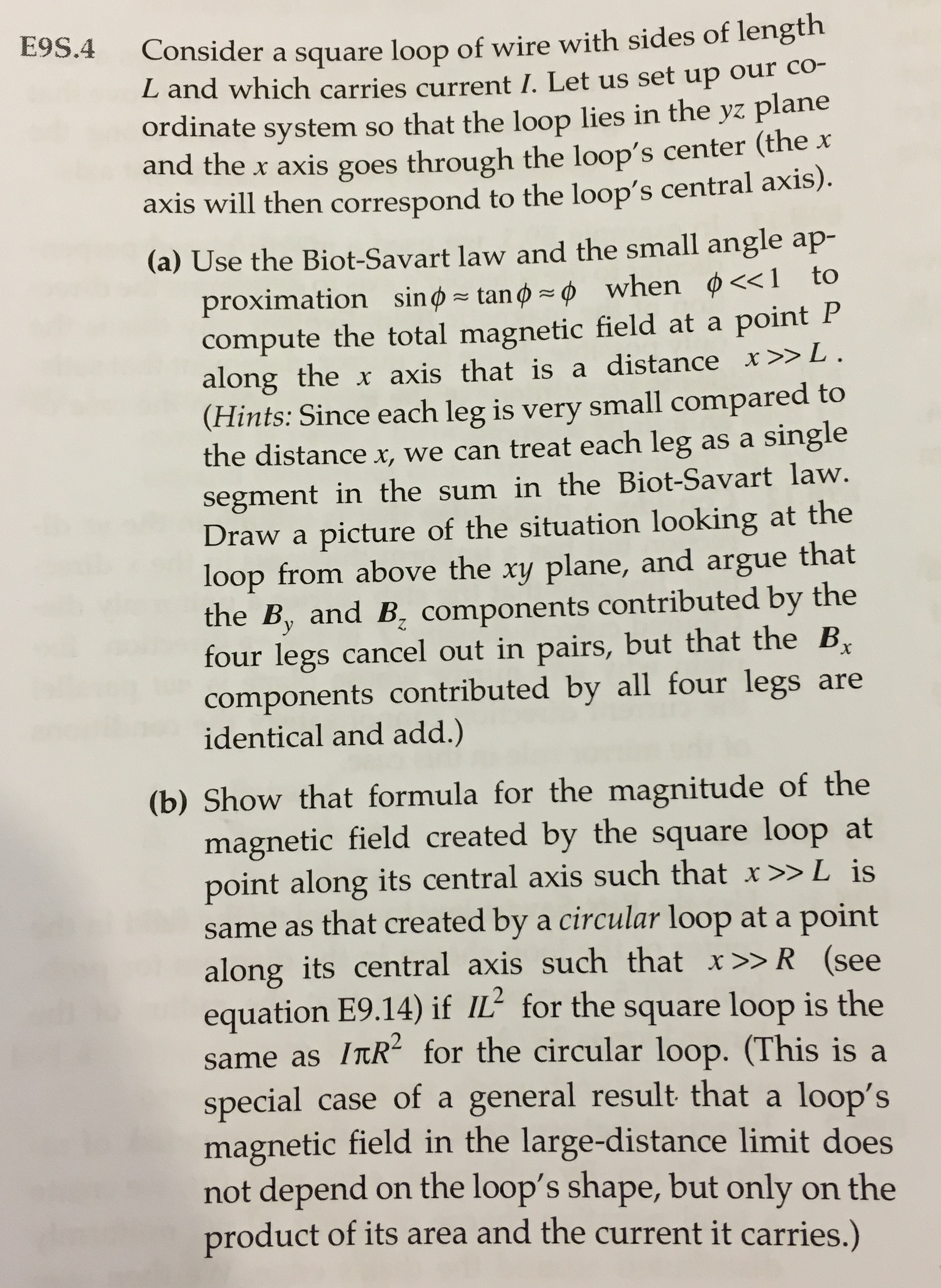 Solved: Consider A Square Loop Of Wire With Sides Of Lengt... | Chegg.com