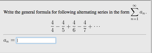 Solved Write the general formula for following alternating | Chegg.com