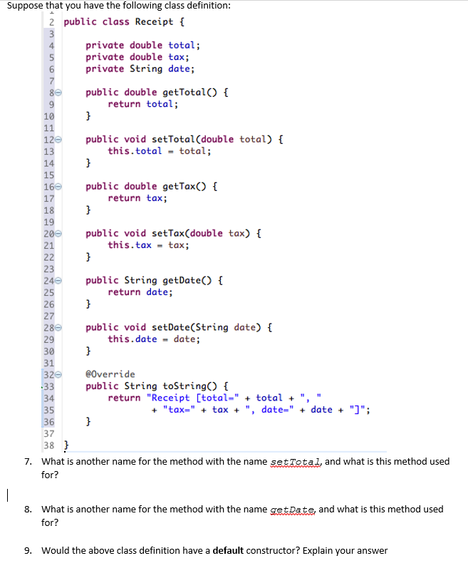 Solved Suppose that you have the following class definition: | Chegg.com