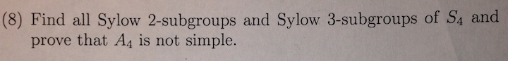 Find all Sylow 2-subgroups and Sylow 3-subgroups of | Chegg.com