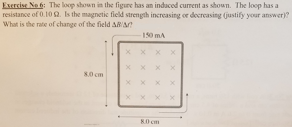 Solved The loop shown in the figure has an induced current | Chegg.com