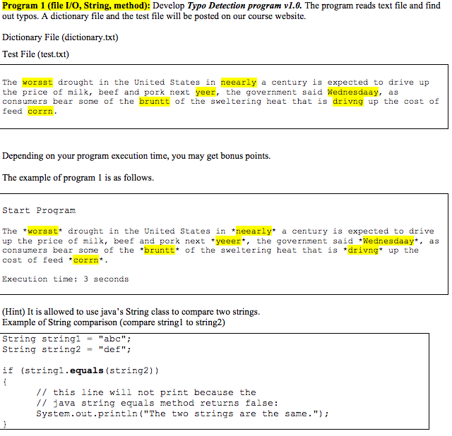 Solved help with this project for java, dictionary.txt | Chegg.com