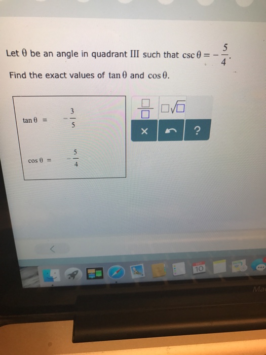 Solved Let theta be an angle in quadrant III such that csc | Chegg.com