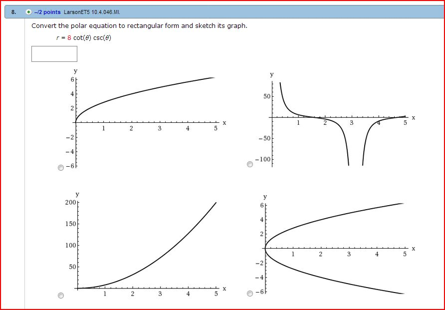 Solved Convert the polar equation to rectangular form and | Chegg.com