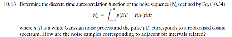Solved 10.13 Determine the discrete-time autocorrelation | Chegg.com