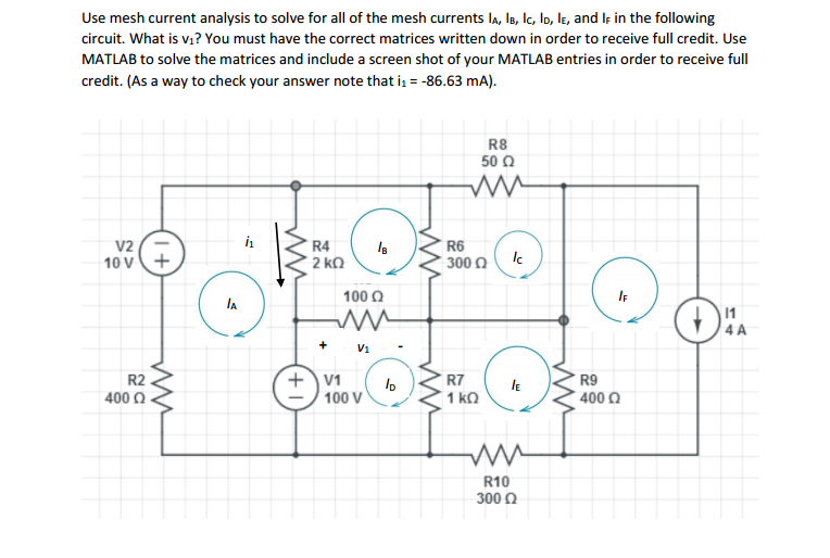 Solved Use mesh current analysis to solve for all of the | Chegg.com