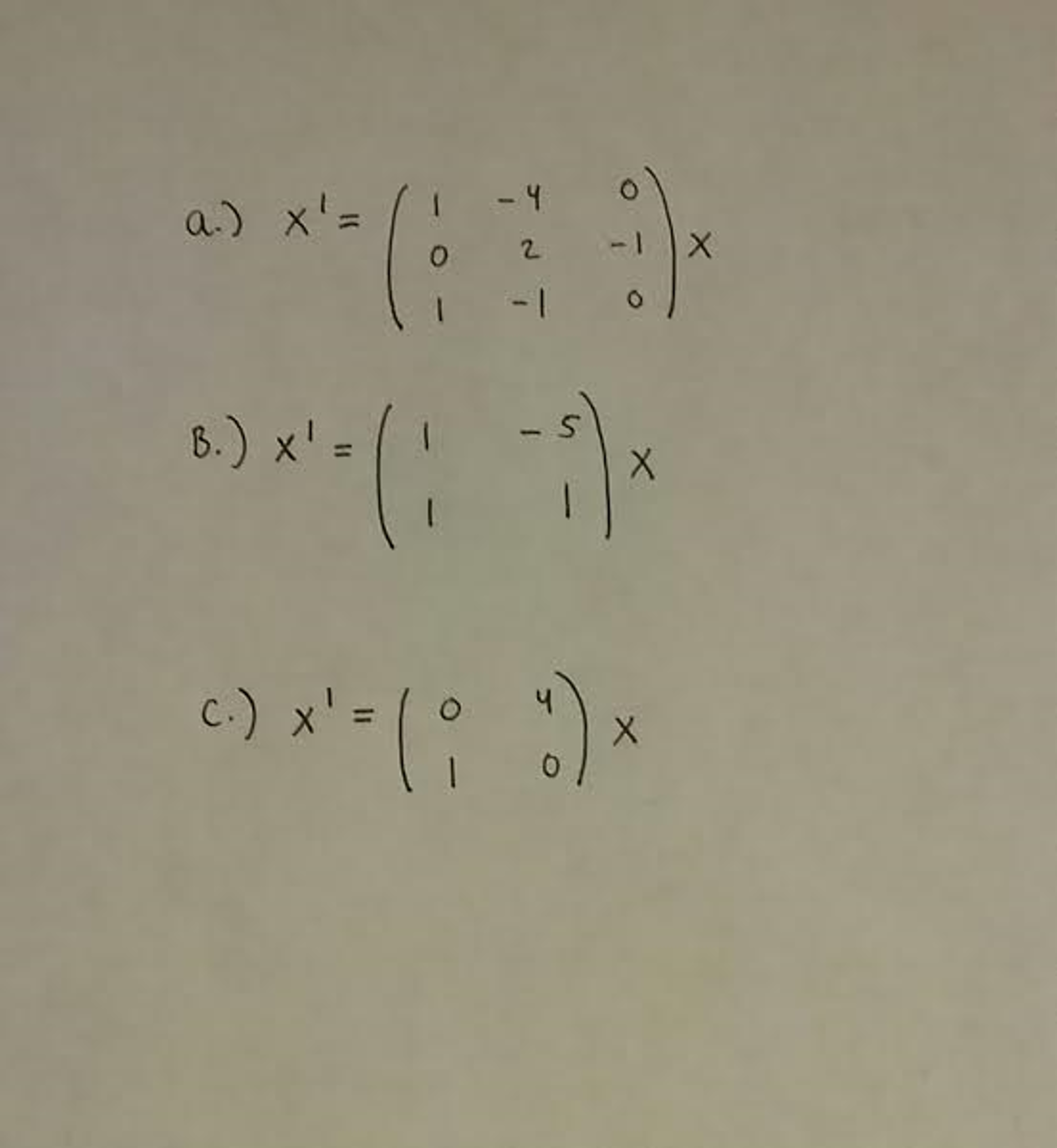 Solved Using the Matrix Method, determine the General | Chegg.com