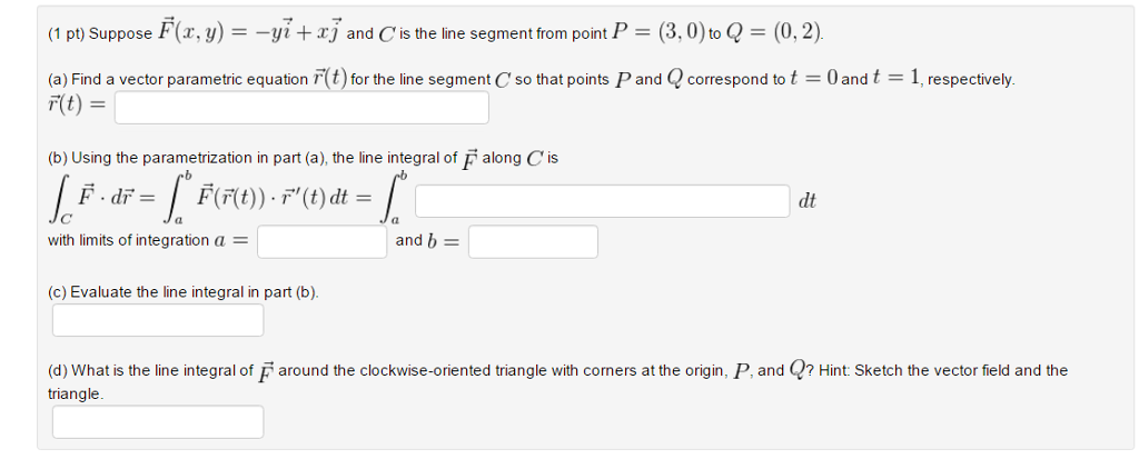 Solved Suppose F X Y Yi Xj And C Is The Line Segment