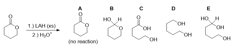 Solved HO H OH O 1.) LAH (xs) OH OH 2.) H30 OH OH OH (no | Chegg.com