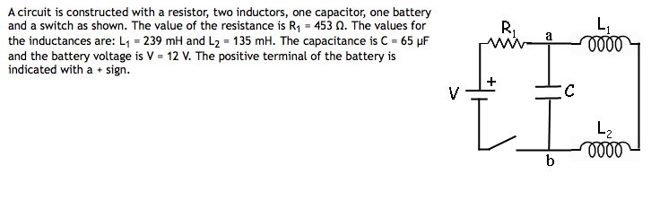 Solved A Circuit Is Constructed With A Resistor Two