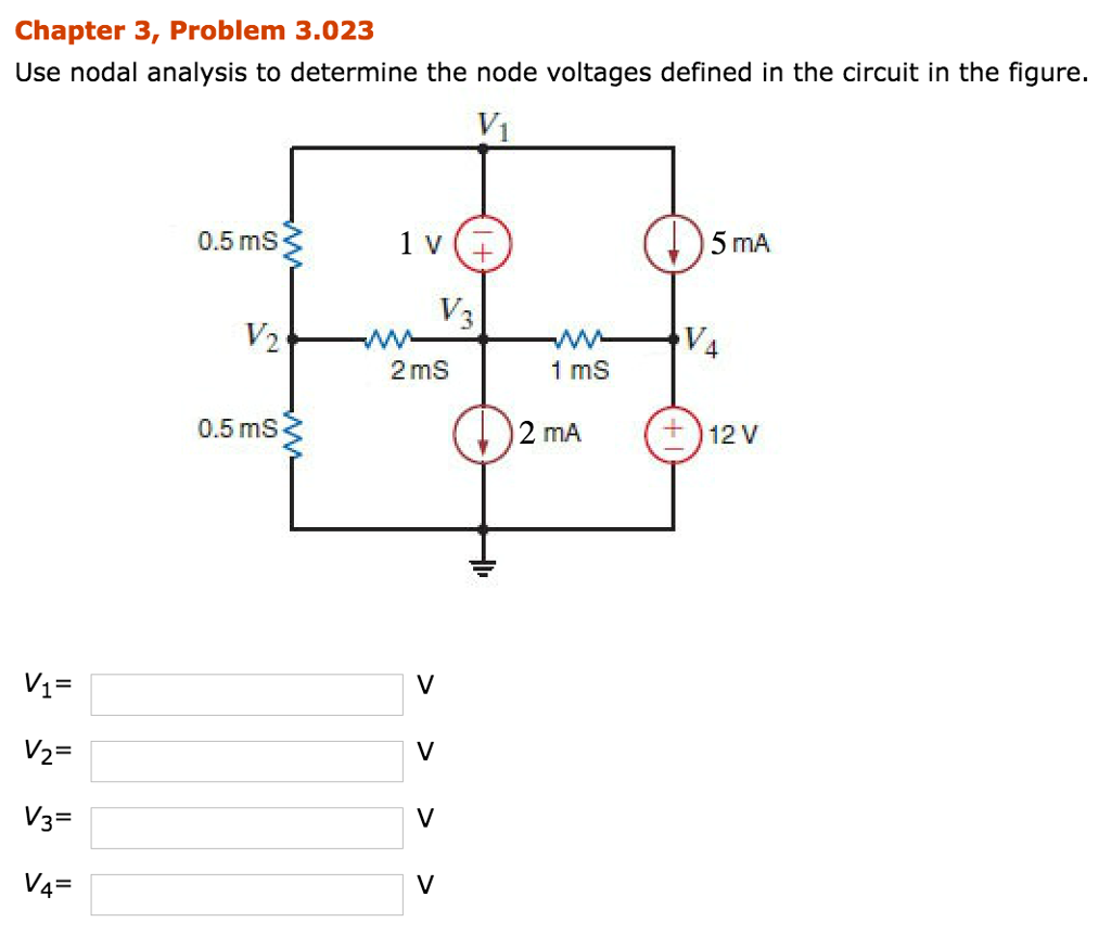 Solved Use nodal analysis to determine the node voltages | Chegg.com