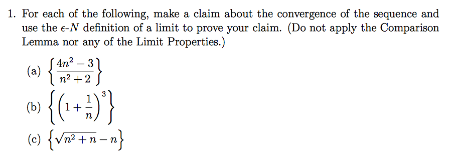 Solved For each of the following, make a claim about the | Chegg.com