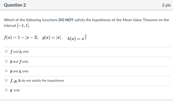 Solved Question2 2 pts Which of the following functions DO | Chegg.com