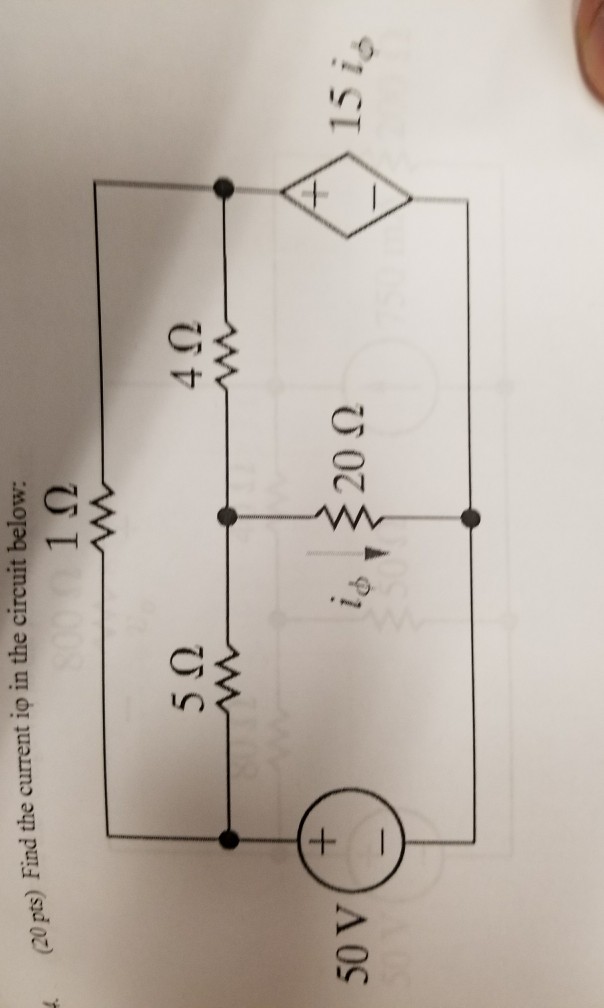Solved Find the current i phi in the circuit below: | Chegg.com
