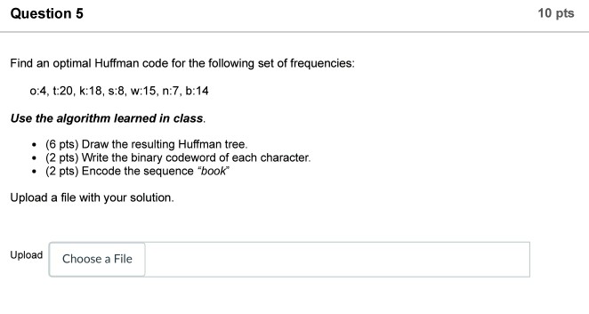 Solved 5 pts Question 1 Consider the Binary Search Tree | Chegg.com
