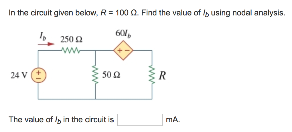 Solved In the circuit given below, R = 100 Ohm. Find the | Chegg.com