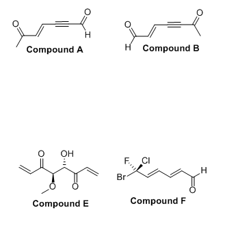 Solved Compound A O OH Compound E Compound B F Cl Compound F | Chegg.com