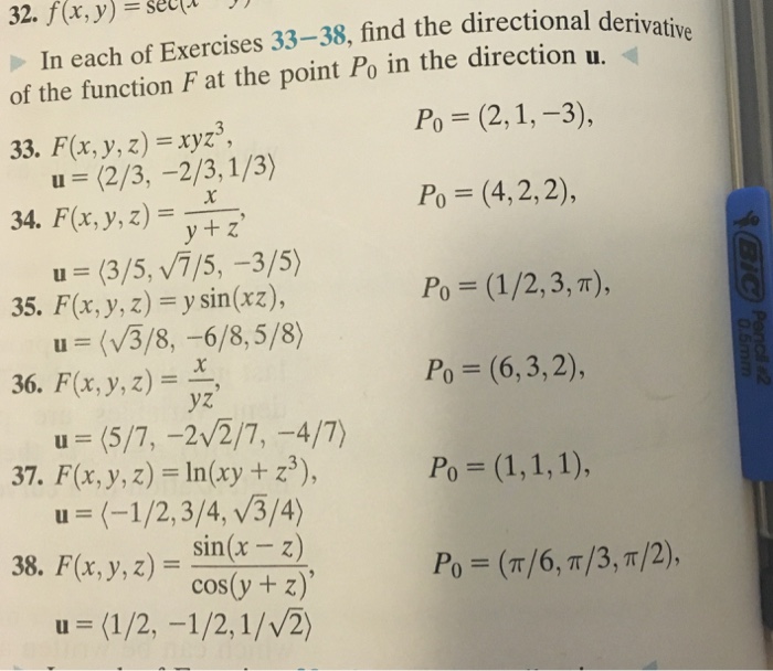Solved In each of Exercises find the directional derivative | Chegg.com