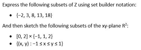 Solved Express the following subsets of Z using set builder | Chegg.com