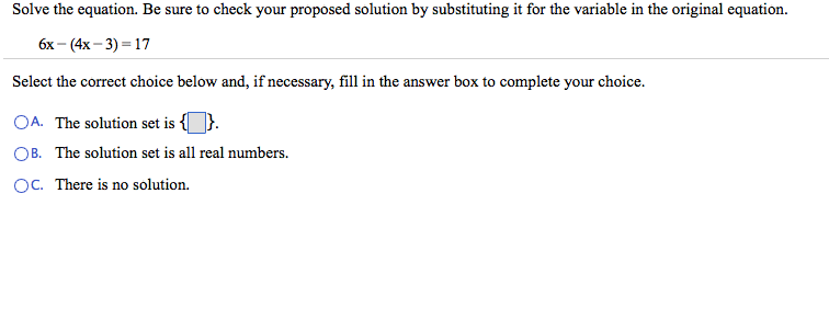 Solved Solve the equation. Be sure to check your proposed | Chegg.com