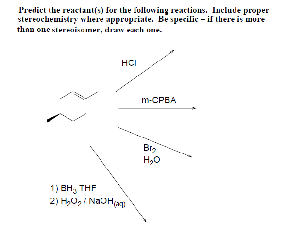 Solved Predict the reactant(s) for the following reactions. | Chegg.com