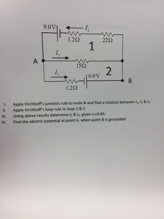 Solved Apply Kirchhoff's junction rule to node A and find a | Chegg.com