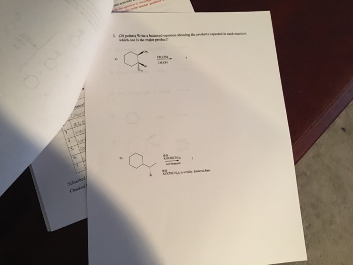 Solved Write A Balanced Equation Showing The Products