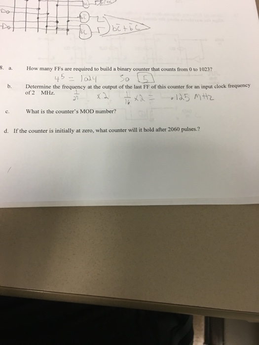 Solved How many FFs are required to build a binary counter | Chegg.com